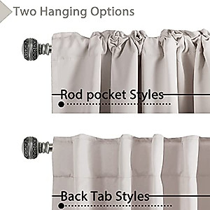 H.VERSAILTEX Blackout Curtains Thermal Insulated Window Treatment Panels Room Darkening Blackout Drapes for Living Room Back Tab/Rod Pocket Bedroom Draperies, 52 x 84 Inch, Stone, 2 Panels