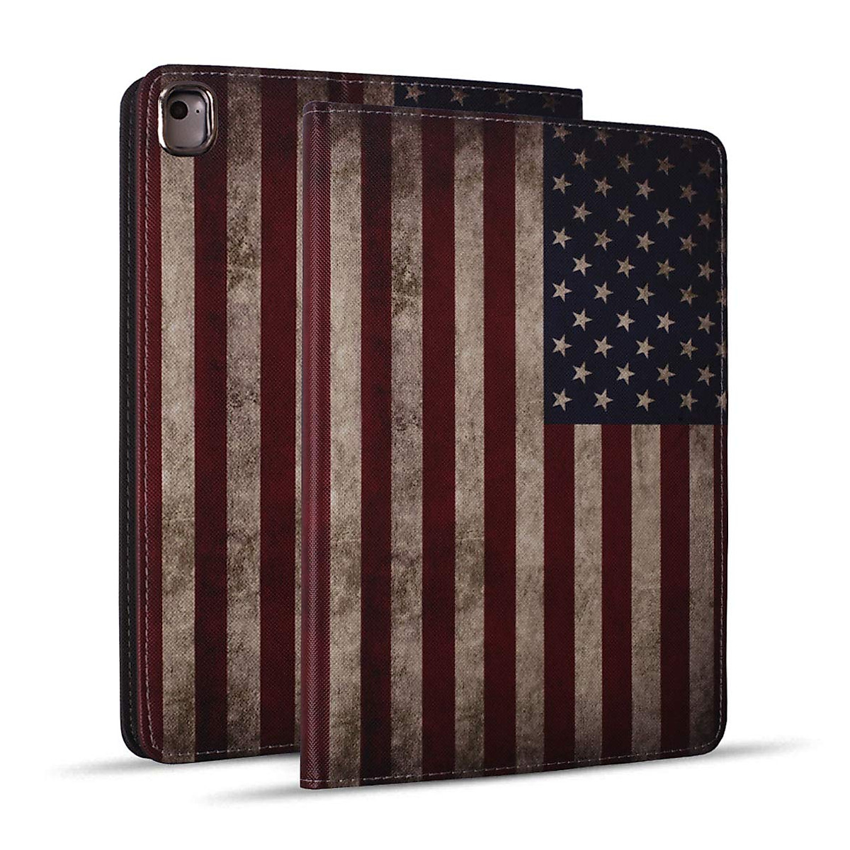 iPad Mini 5 Case, Mini 4 Case, iPad Mini 1/2/3 Case, Protective Leather Case, Adjustable Stand Auto Wake/Sleep Smart Case for iPad Mini 5th/4th Gen 7.9 inch - Vintage USA American Flag