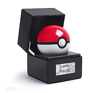 The Wand Company Pokémon Poké Ball Authentic Replicas - Realistic, Electronic, Die-Cast Poké Ball with Display Case Light Features (Original Poké Ball)
