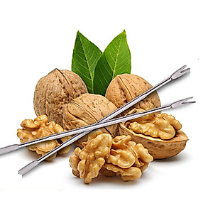 12Pcs Stainless Steel Lobster Crab Seafood Pick Forks and Scoop Nut Forks Seafood Picker Fork Kitchen Tools, Silver