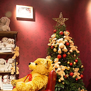 Christmas Tree Topper,Lighted Branch Rattan Star Tree Topper with 15 LED Lights for Christmas Tree and Holiday Seasonal Decoration