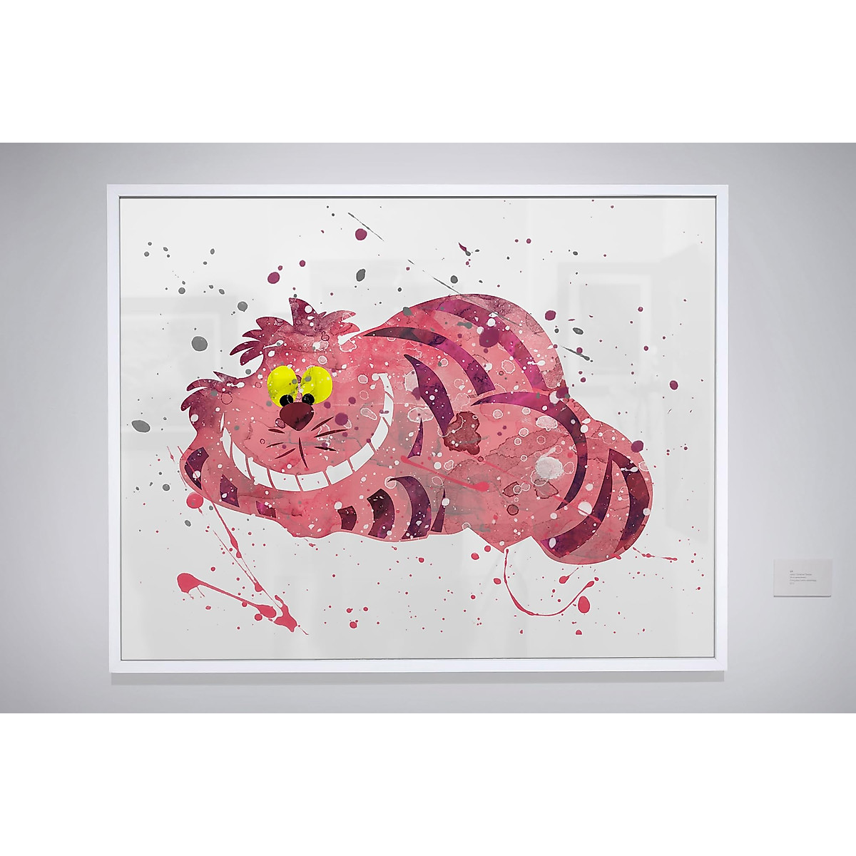 Cheshire Cat Prints, Alice in Wonderland Watercolor, Nursery Wall Poster, Holiday Gift, Kids and Children Artworks, Digital Illustration Art