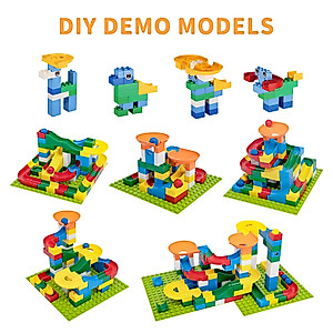 Marble Run,176 Pcs Marble Runs for Kids 4-8, Marble Run Race Track，STEM Learning Toys， Marble Run Building Blocks Classic Marble Track for Boys Girls Toddler Age 3,4,5,6,7,8+