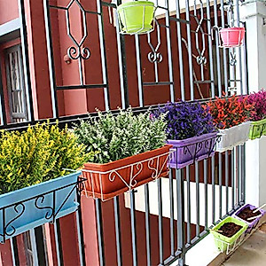 RECUTMS Artificial Plants Lavender, 8 Bundles Outdoor UV Resistant Greenery Fake Shrubs Simulation Plants Indoor Outside Hanging Planter Home Garden Decor (White)