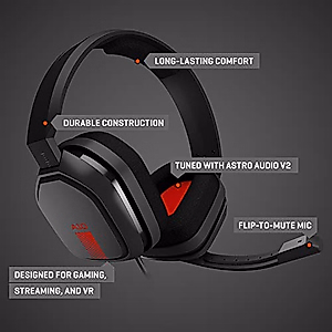 ASTRO Gaming A10 Wired Gaming Headset, Lightweight and Damage Resistant, ASTRO Audio, 3.5 mm Jack, for Xbox Series X|S, Xbox One, PS5, PS4, Nintendo Switch, PC, Mac- Black