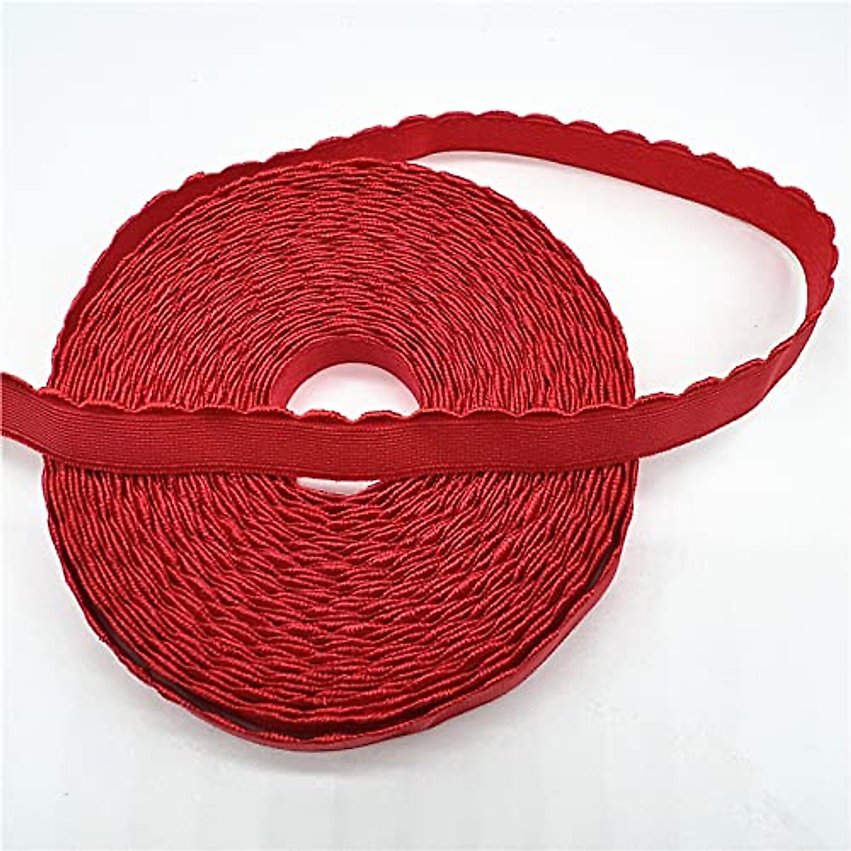 Crescent Elastic Lace Trim Fold Over Elastic Band for Sewing Lace Ribbon Waist Band Garment Accessory