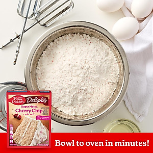 Betty Crocker Delights Super Moist Cherry Chip Cake Mix, 13.25 oz. (Pack of 12)