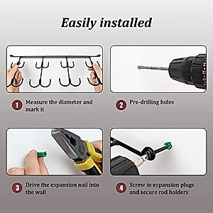 THKFISH Fishing Rod Holders for Garage Ceiling Fishing Rod Rack Store 16 Fishing Rod Combos Fishing Rod Rack for Garage Room Boats,1pair-WHITE