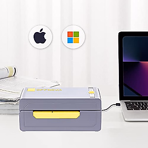 OFFNOVA Thermal Label Printer, 200mm/s High Speed 4” x 6” Shipping Label Printer for Packages, Compatible with Amazon, Ebay, Etsy, Shopify and FedEx, Support Multiple Systems