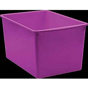Teacher Created Resources® Purple Plastic Multi-Purpose Bin 14" x 9-1/4" x 7-1/2"