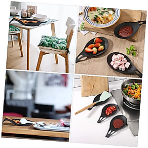 DOITOOL grill utensil holder cooking utensil holder clean spoon holder tea spoon rest teaspoon rest spoon rest black chopstick holder tableware rest ladle rest dripping water