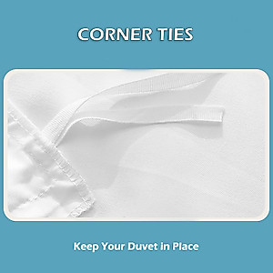 FJWXCBD Misty Forest Bedding King Size Duvet Cover Set 3 Piece, Nature Landscape Bedroom Decor, Fog Woodland Duvet Cover & 2 Pillow Shams, with Zipper & Ties, Super Soft Microfiber