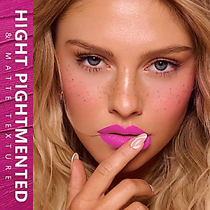 MAKI YIKA Pink Lipstick Matte for Women, Hot Pink Lipstick Long Lasting Smudge Proof Lipstick with Brush, Waterproof & Cruelty-Free Lip Gloss | PINK SOUL