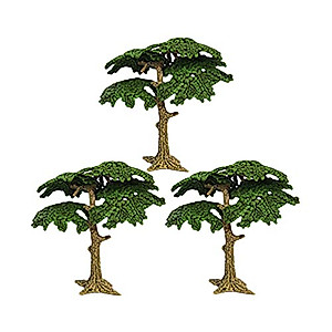 Toyvian 3pcs Tree Model Fake Miniature Trees Train Railways Architecture Landscape Scenery Simulated Mini Pine Tree Cypress Model for DIY Scenery Craft Project Size S