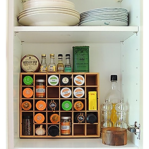 Cookbook People Multikeep Adjustable Shelf - Spice Rack, Floating Shelf, Figurine Shelf, Shadow Box or Drawer Organizer - for Wall Mount, Counter Top, Cabinet or Drawers - Bamboo Wood