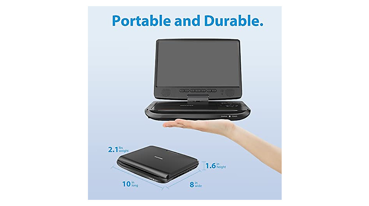 Megatek 12.5" Portable DVD Player with 10.5" HD Swivel Screen