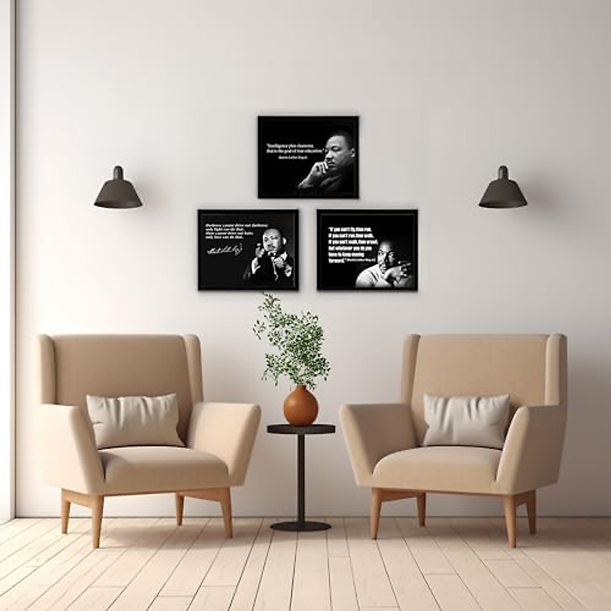 Love-Character-Keep Moving- Martin Luther King Jr.- Inspirational Wall Art Decor, Vintage Famous Quotes Art Prints, Ideal For Home & Office Decor. Great Gift For MLK Jr. Fans. Unframed-8x10 (3-PK)