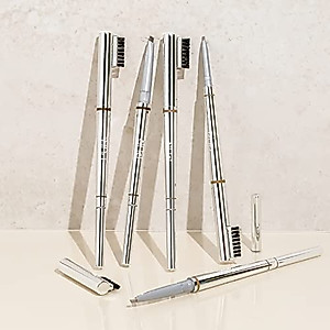 PÜR Beauty Arch Nemesis 4-in-1 Dual-Ended Brow Pencil, Self-Sharpening Component, Built-In Brow Grooming Comb, Conditions & Strengthens Brow Hair- Dark,1 Count (Pack of 1)