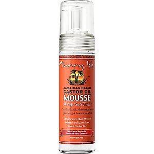 Sunny Isle Jamaican Black Castor Oil Mousse Wrap Set Twist 7oz | Excellent Hold, Luxurious Shine | Moisturizes with Frizz Control