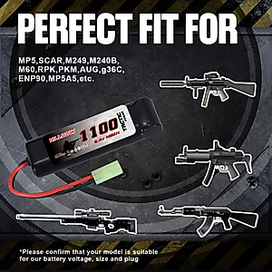 Hilldow NiMH Battery 8.4V 1100mAh Battery