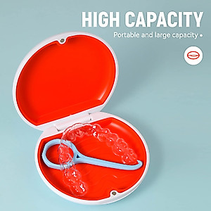 Annhua Orthodontic Retainer Case Mouthguard Container Denture Case Retainer Holder, Denture Holder Case Small with Magnetic Closure and Silicone Textured Liner - Yellow