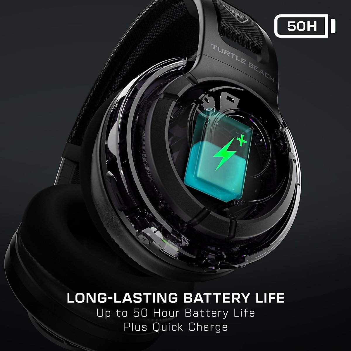 Turtle Beach Atlas Air Wireless Open Back PC Gaming Headset - PC, PS5, PS4, Mobile - 24-bit High-Fidelity Audio, Broadcast Grade Mic, Bluetooth, Floating Earcup, Memory Foam Cushions, 50-Hr Battery