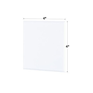 HOME MASTER HARDWARE Self Adhesive Wall Protector Square 4 inch, 10 Pack Door Handle Wall Shield Guard Door Stop, Rigid Vinyl Wall Protection Pad White 10 Pack