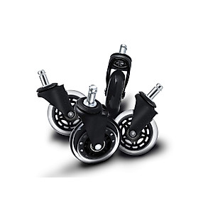 Office Factor Office Chair Wheels, Set of 5 Heavy Duty Chair Wheels, Hardwood Floor Safe, Replacement Wheels for Office Chair, Modern Style, Universal Fit, Suitable for All Flooring and Carpet