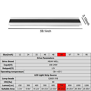 Outdoor Long Strip Modern LED Wall Lighting Fixture Lamps, Elegant Frosted White Acrylic, Black Aluminum Body IP65 Waterproof Anti Rust (Cold White, 60inch)