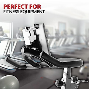 Tackform Universal Tablet Holder Compatible with Stationary Bicycle, Treadmill, Elliptical, Spin Bike, Microphone Stand, and Indoor Exercise Equipment - Compatible All Tablets Including iPad