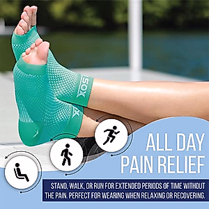 SB SOX Plantar Fasciitis Compression Socks for Women & Men - Best Arch Support for All Day Wear - Relief for Heel Pain and Night Splint Comfort (Black, Small)