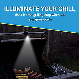 Life Mounts - LED Barbecue Grill Light - Safely Cook After the Sun Goes Down - Universal Flex Mount Light - All-Weather Durability - Fits Almost All Grills