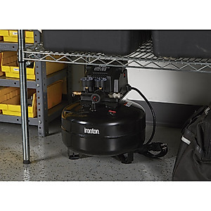 Ironton Oil-Free Pancake Air Compressor, 0.3 HP, 3 Gallons, 110 PSI