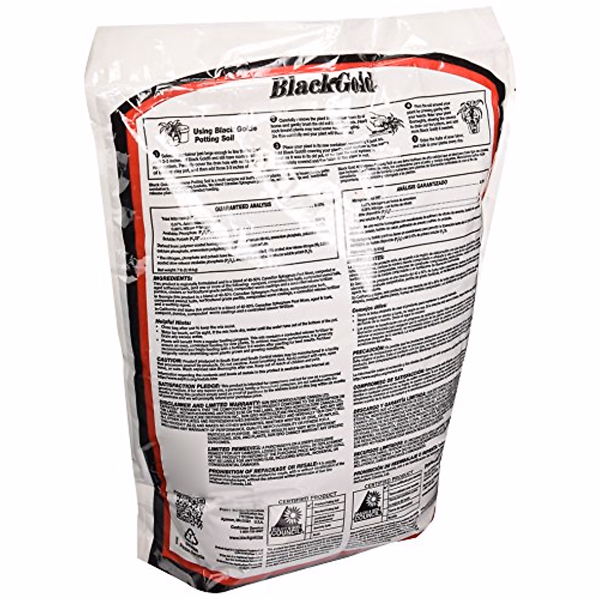 Sun Gro Horticulture 8-Quart Black Gold 1310102 Purpose Potting Soil With Control, Brown/A