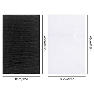 6 Pieces Classic Reserve Aida Cloth Cross Stitch Cloth, DaKuan 11 Count Cross Stitch Fabric, White & White, 12 by 18-Inch