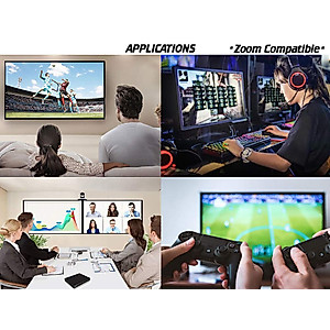 HornetTek True 4K UHD Game Recorder True 4K Recording Input & Output USB 3.0 Video Capture Device Zoom Compatible