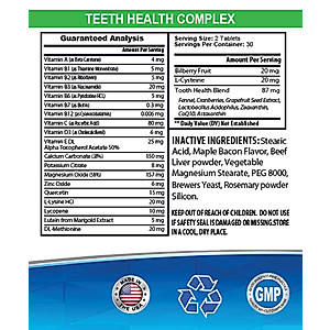 Dog Mouth Cleaner - Dog Teeth Health Complex - Bad Breath and RED Gums Solution - Immune Support - Oral Hygiene Boost - Dog Vitamins for Skin and Coat - 1 Bottle (60 Treats)