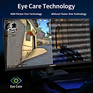 Gawfolk 27 Inch Gaming Monitor 144Hz/ 165Hz, Full HD 1080P Computer Monitors for Home Office, 1ms GTG with FreeSync, Low Motion Blur, sRGB 99%, VESA, Tilt Adjustable, Eye Care