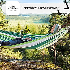 COVERE LUXE GEAR Hammock Strap - 10 ft Long Camping Hammock - Heavy Duty - Very Thick- Crucial for Camping, Hiking, Backpacking - Incl. Carry Bag and Carabiner Hook