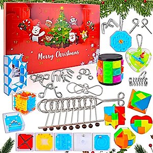 Fasezoomit Fidget Advent Calendars 2022,Christmas Countdown Calendar 24 Days,Sensory Fidget Toy Surprise Box and Magic Brain Teaser Toy Puzzles, Surprise Gifts for Kids Teens Adults