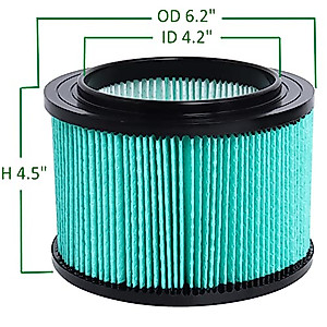 16950 Filter Compatible with Craftsman（Equivalent to 17810）Wet Dry Vacuum Filter Compatible with Craftsman 3 to 4-gallon (2 Pack)