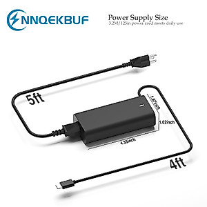 New Slim 65W 60W for DELL Laptop Charger USB C Dell Latitude 5420 5520 5320 5430 5290 7410 7420 Chromebook 3100 XPS All Series Fast Charging Type C Computer Charger Replacement Power Cord AC Adapter