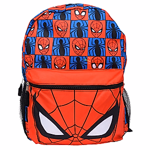 Marvel Spider-Man 16" Backpack Cargo Bag All Over Print Side Mesh Pockets
