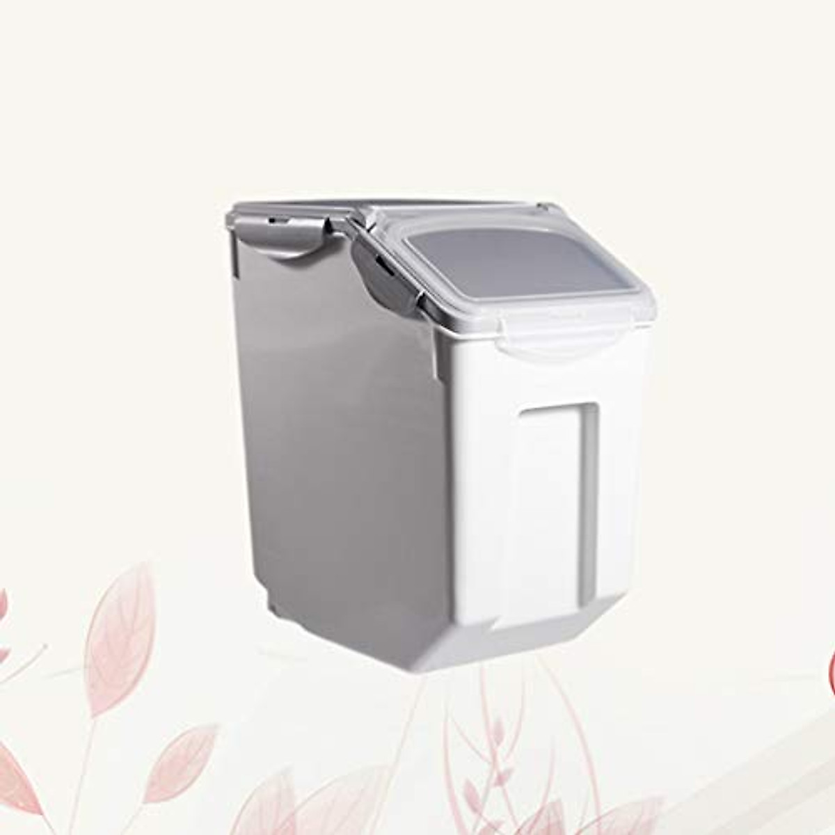 UPKOCH Rice Storage Container Rice Bucket Pantry Food Storage Jar Container Food Storage Bin for Flour Sugar Baking Supplies (Size L Grey)