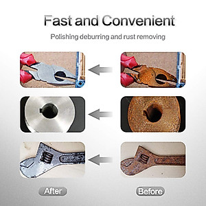 Tshya Quick Change Roll Lock Disc, 60 Pcs 60Grit 2 inch Sanding Discs Aluminum Oxide Coated Die Grinder Accessories, for Surface Prep (P60)