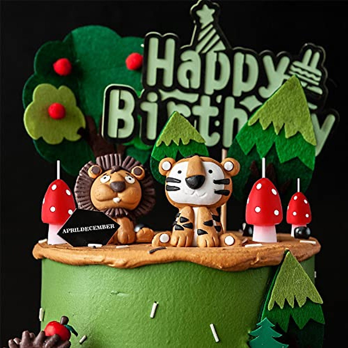 3 Pcs Birthday Candles Mushroom Candles, Mushroom Cake Decorations Forest Woodland Mushroom Cake Cupcake Topper for Birthday Baby Shower Party Supplies and Wedding Favor
