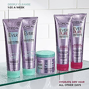 L'Oreal Paris EverPure Scalp Care + Detox Sulfate Free Shampoo & Conditioner, 8.5 Ounce (Set of 2)