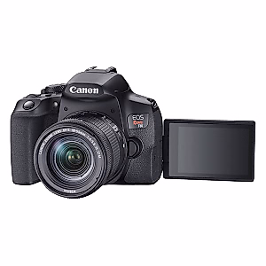 Canon EOS Rebel T8i DSLR Camera with 18-55mm Lens (3924C002) + 64GB Card + Case + Corel Software + LPE17 Battery + External Charger + Card Reader + HDMI Cable + More (Renewed)