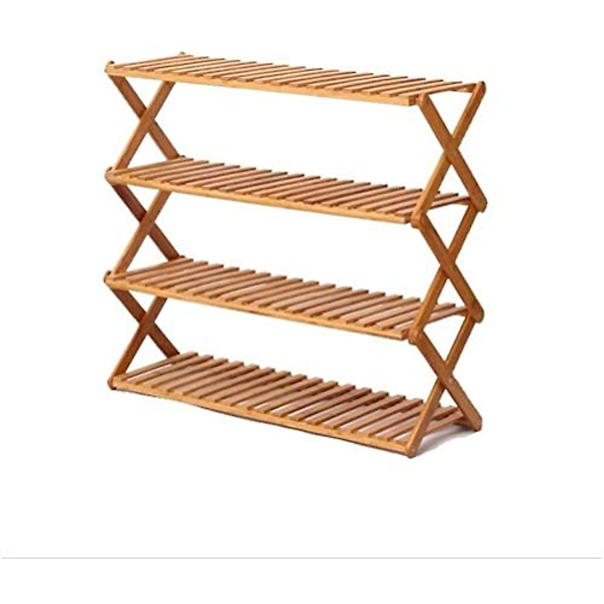 Shoe Bench Shoe Rack Folding Multi-Storey Simple Economic Solid Wood Shoe Multi-Purpose Shelves Shoes Storage Rack (Size : 50cm)