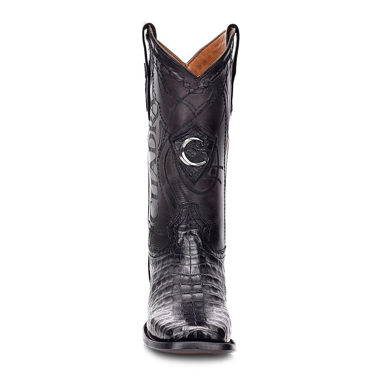 Cuadra 1E1OFY Crocodile Fuscus Rodeo Western Boots (Black, numeric_11)